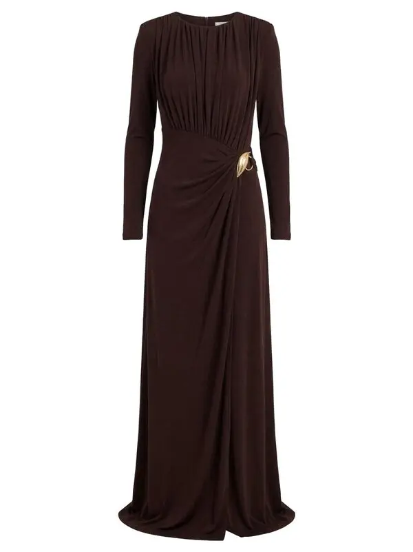 ASHITA FERNANDES Elowen Satin Dress - Brown