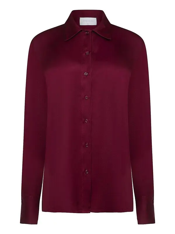 ROSES ARE RED Relaxed-fit Viscose Shirt - Brown/red