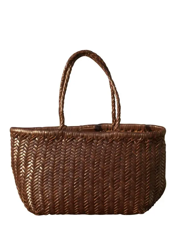 RIMINI Domenica' Woven Leather Tote - Brown