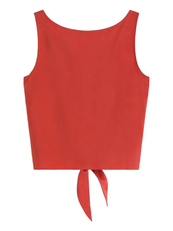 THINKING MU Top Cupro Bow Solea - Red