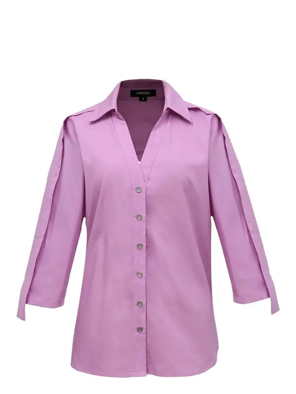 SMART AND JOY Wide Shoulder Straps Shirt - Pink