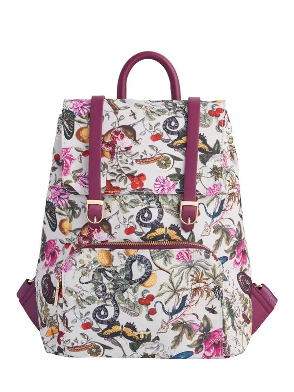 FABLE ENGLAND X Natural History Museum Floral Engravings Backpack - Purple