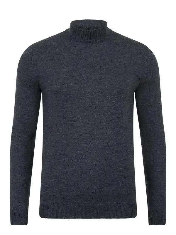 PAUL JAMES KNITWEAR Extra Fine Merino Wool Shaw Jumper - Grey