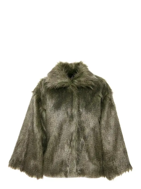 SILVIA SERBAN Faux Fur Jacket - Grey