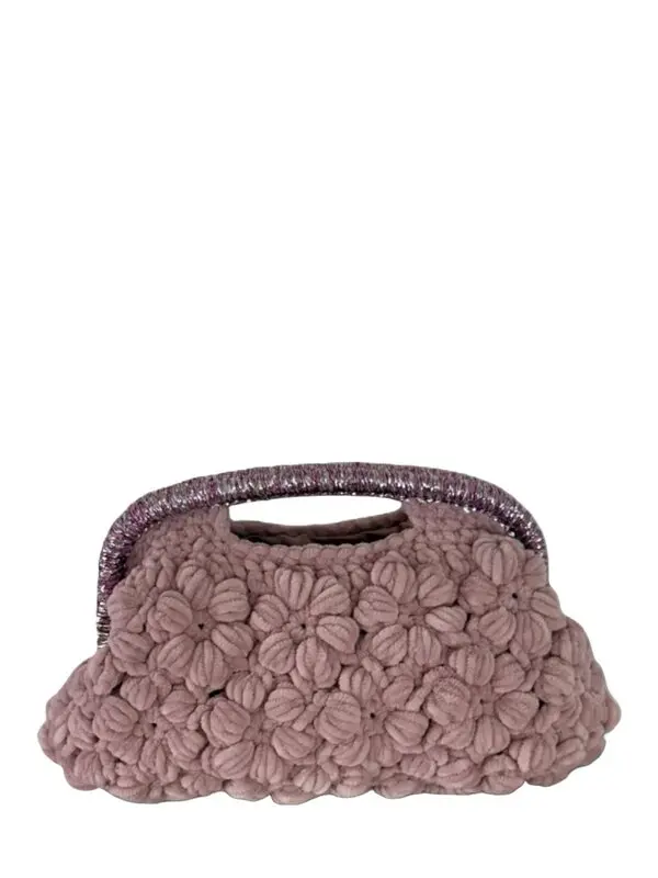 SPRINGMOONATELIER Hand-knitted Velvet Designer Bag - Pink