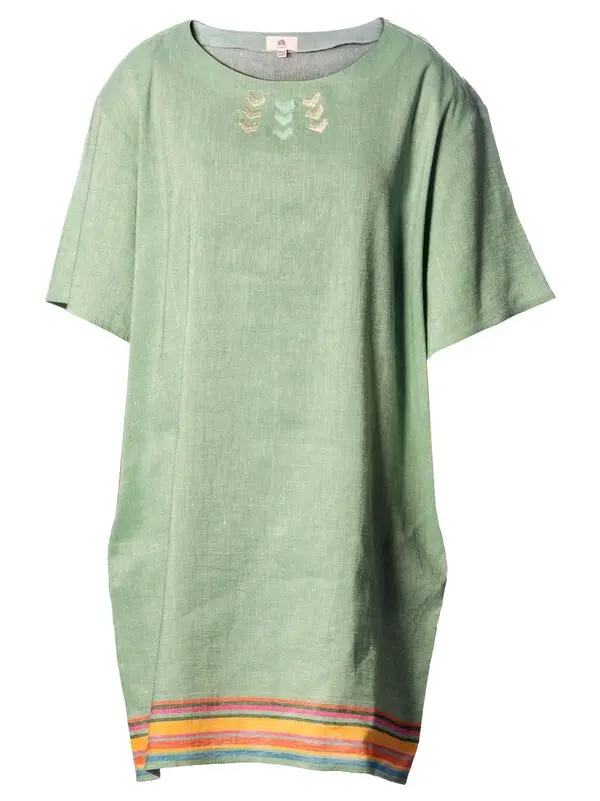 SR BY SONALI RAMAN Rewa Duck Short Dress - Green
