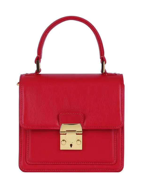 LUIS STEVEN Madie Top Handle Bag - Red