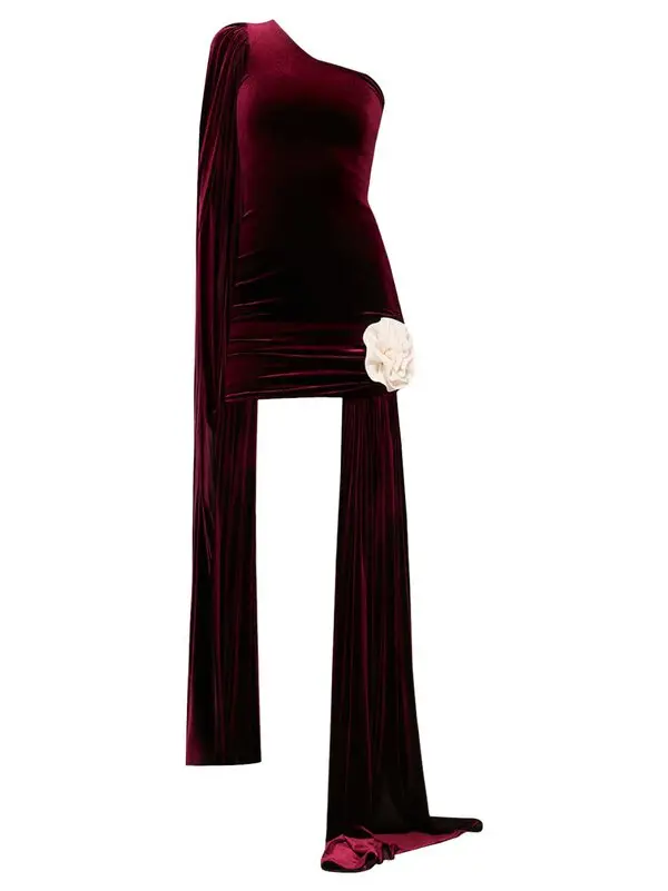NUR KARAATA Empress Mini Dress - Red