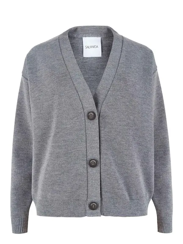 SALANIDA Bene Merino Cardigan - Grey