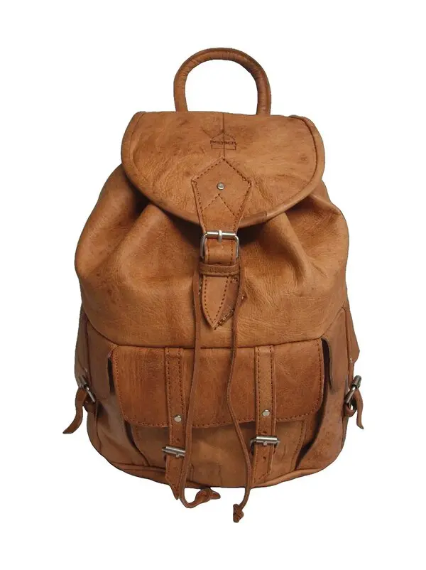 BERBER LEATHER Large Rucksack - Brown
