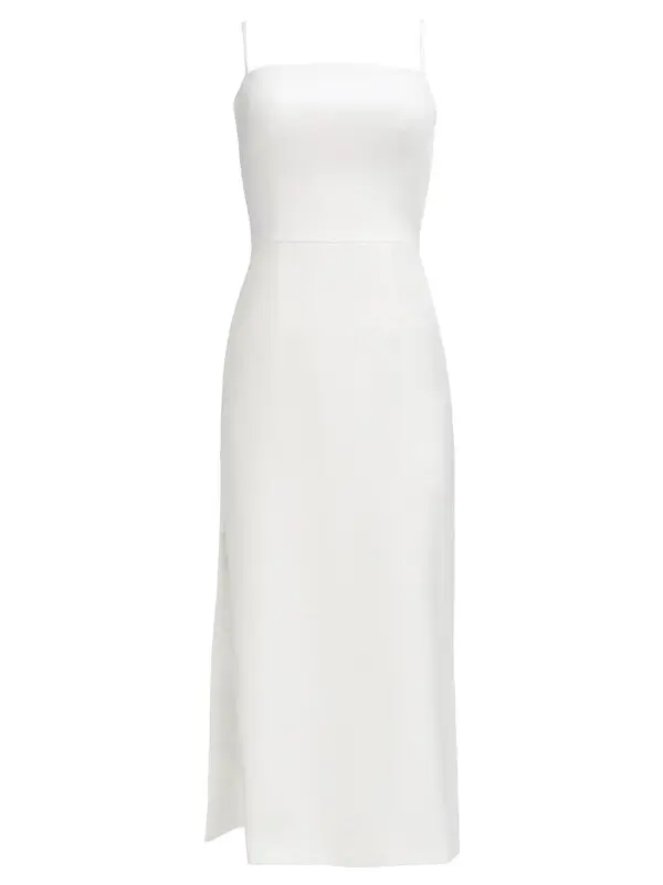 NOMI FAME Amara Midi Dress With Adjustable Straps - White