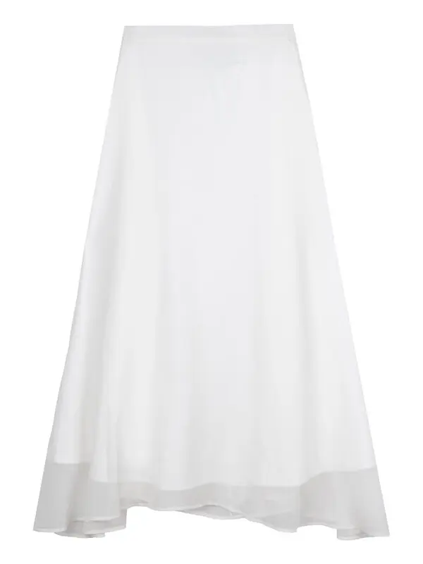 BEL CASHMERE Santorini Silk Skirt - White