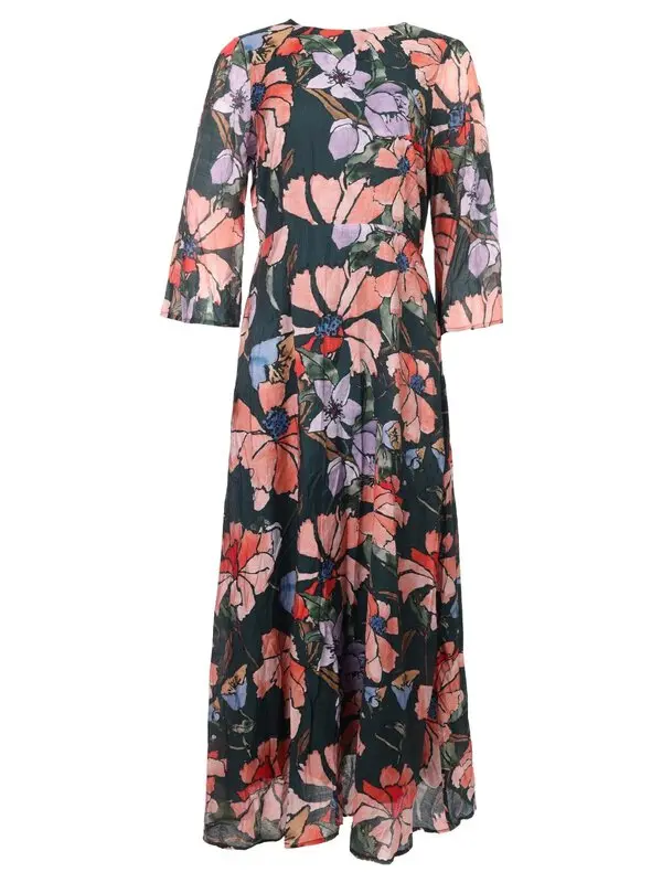 TRAFFIC PEOPLE Millie Floral Maxi Dress - Red/green/blue