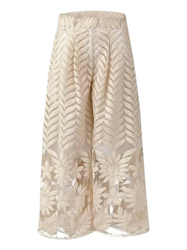 Rêve De Rive Neutrals Palazzo Trousers - Brown