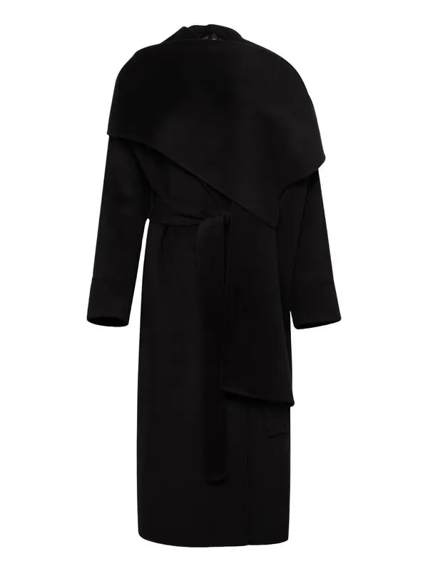 CENTRE PIECE Oversized Scarf Coat - Black