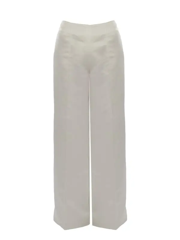 Baé Special Moments Wide Leg Mikado Pants - White
