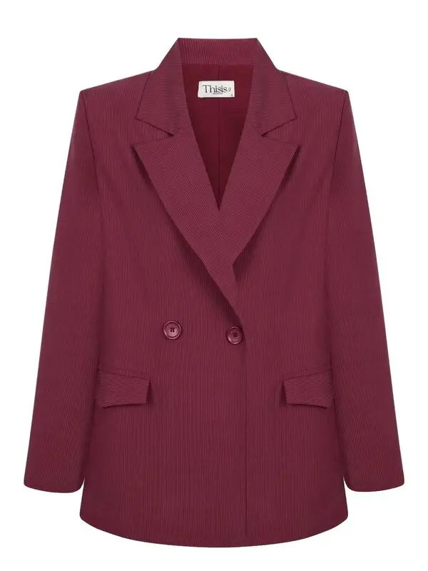 THISISU COLLECTION Oversize Padded Blazer - Red
