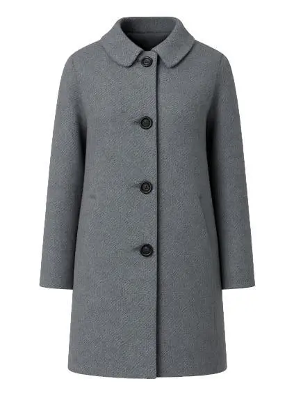CONQUISTA Oversized Drop Shoulder Coat - Grey