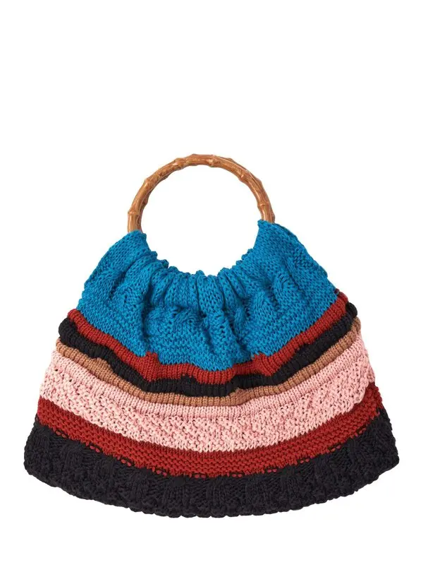 PERALUNA Joi Knitwear Top Handle Bag - Blue