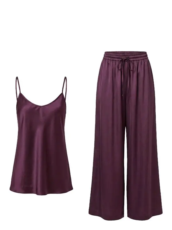 JANARA JONES Viscose Cami Set - Purple