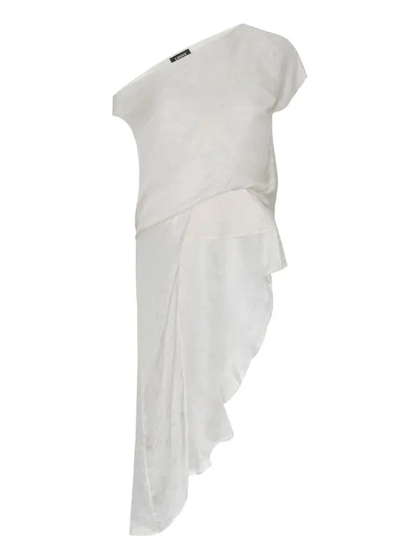 LAHIVE Elizabeth Silk Jacquard Blouse - White