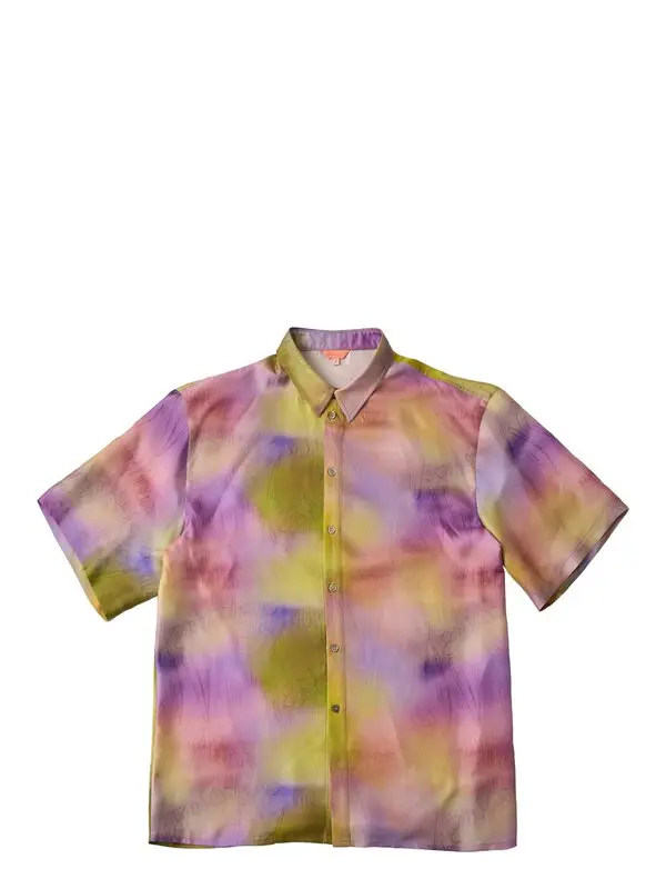 LOST PATTERN Brooklyn Oversized Silk Shirt - Pink
