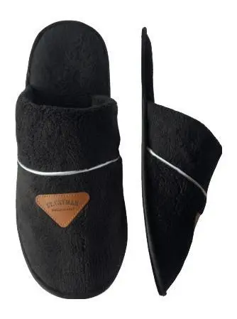 ST. CAYMAN Hotel & Travel Slippers - Black