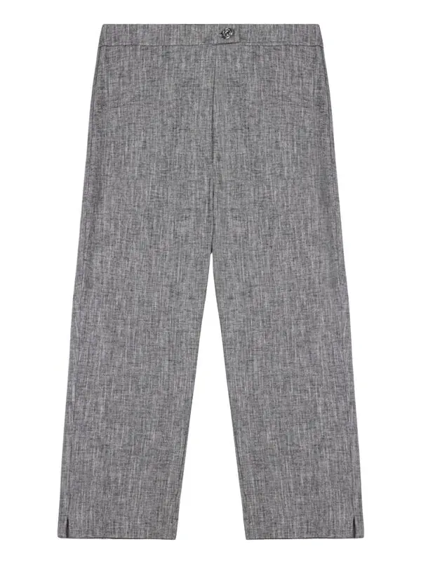 NOCTURNE Linen Blend Capri Pants - Grey