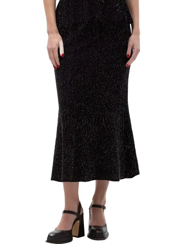 MAISON BOGOMIL Sequin Embellished Midi Skirt - Black