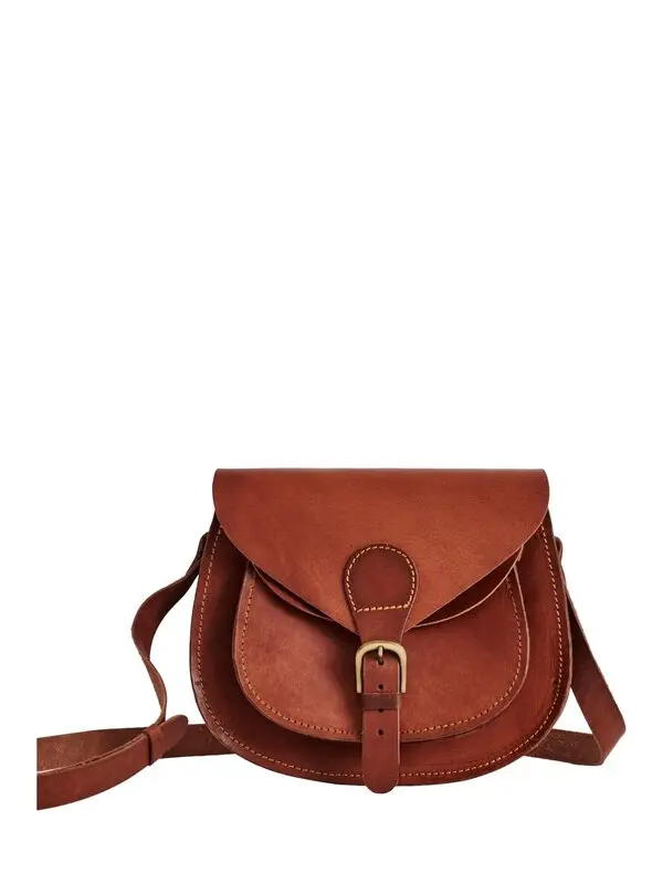 VIDA VIDA Handmade Leather Saddle Bag - Brown