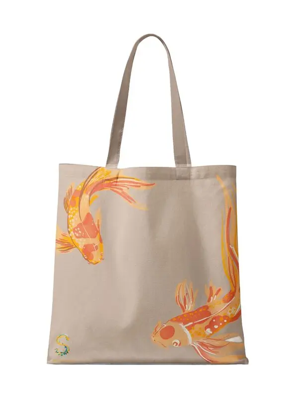SUKI WANG LONDON Balance Of Koi Tote Bag - White