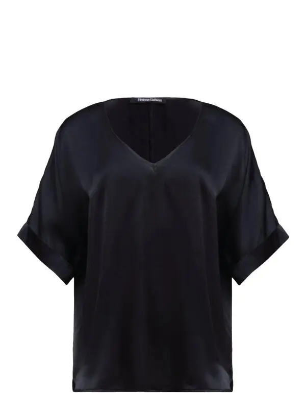 HELENE GALWAS Dolores Short-sleeved Blouse - Black