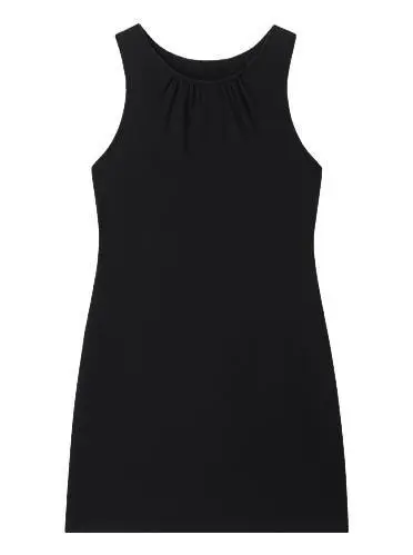 CONQUISTA Lace Detail Mini Dress - Black