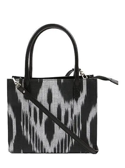SJW BAGS LONDON Norfolk Ikat Tote Bag - Black
