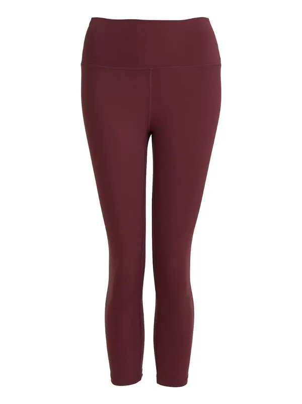 PERKY PEACH Move More Burgundy Capri Leggings - Red