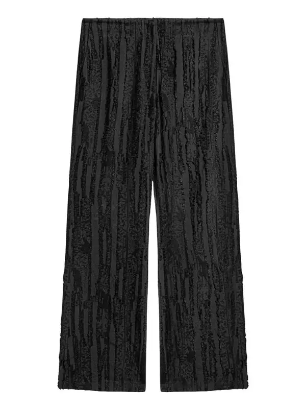 NOCTURNE Textured Relaxed-fit Pants - Black