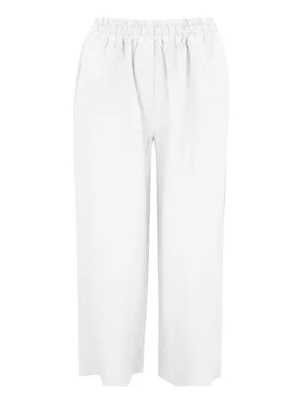 Haris Cotton Wide Leg Linen Pants - White