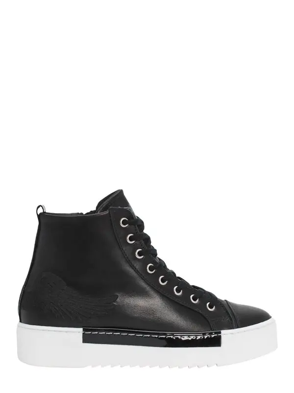 MARTÉ High-top Sneakers With Wing Detail - Black