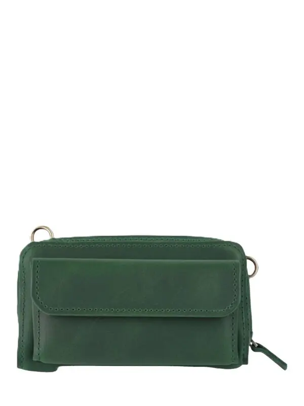 SPRINGMOONATELIER Handmade Leather Crossbody Bag - Green