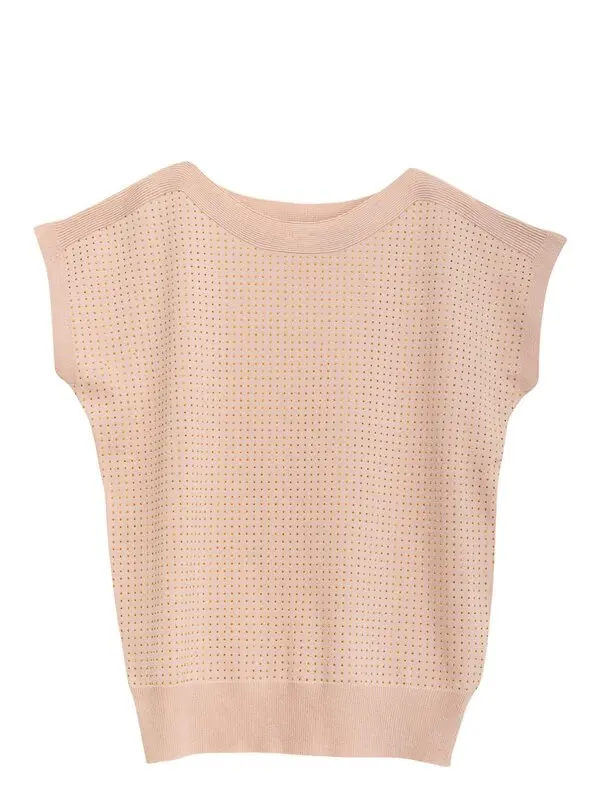 NIZA Neutrals Beaded Sweater - Beige