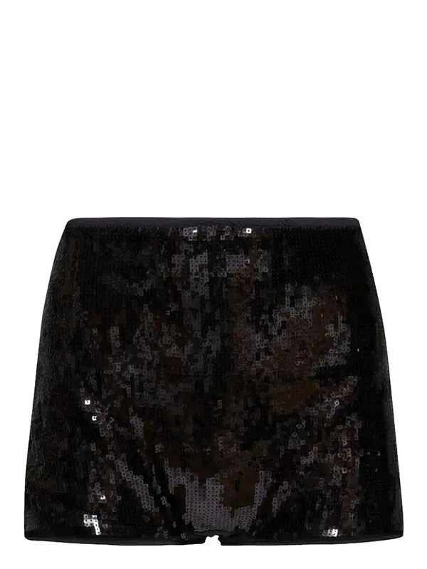 HELENE GALWAS Hella Sequin Shorts - Black