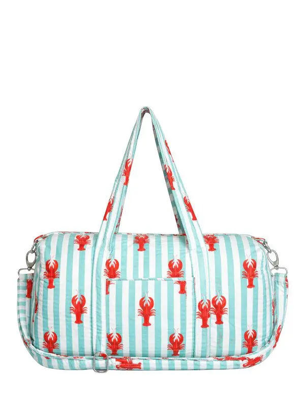 CYC Handcrafted Striped Weekender Bag - Green