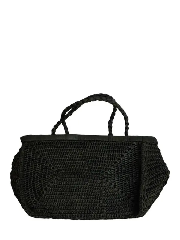 ZANATANY CONCEPTS Clipa Raffia Bag - Black