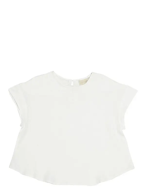 REISTOR Hemp Top With Peephole Back - White