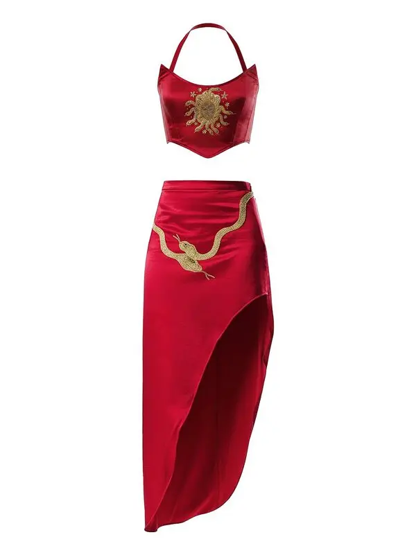 SONGS OF SIREN The Medusa Two-piece Set - Red