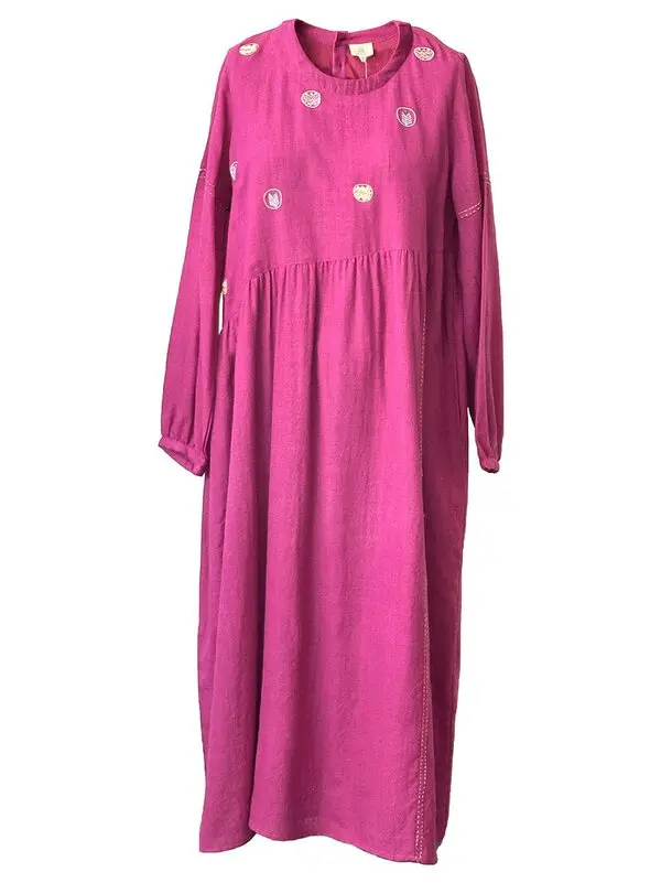 SR BY SONALI RAMAN Maple Asymmetric Merino Wool Dress - Pink