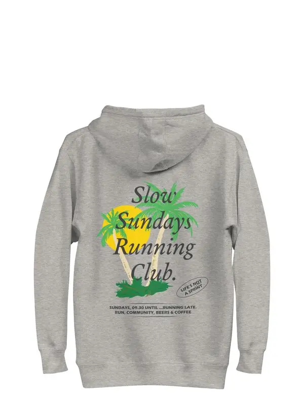 ANCHOR & CREW Heather Palm Tree Cotton Blend Hoodie - Grey