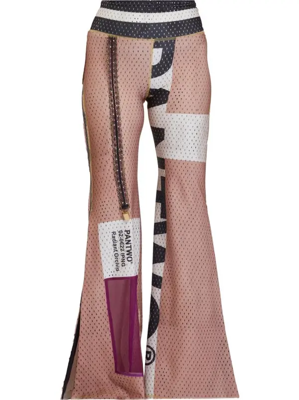 IPNG DESIGN Printed Bell-bottom Pants - White