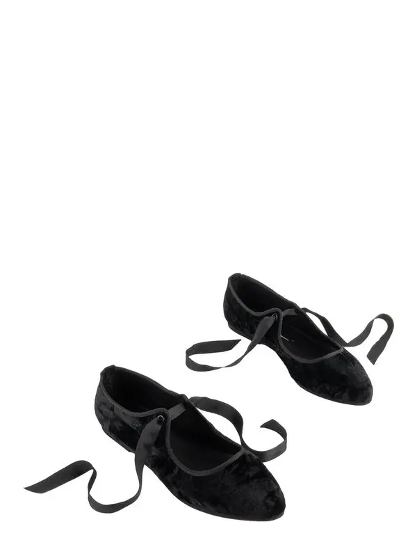 Intentionally Blank Valley Velvet Ballet Flat - Black