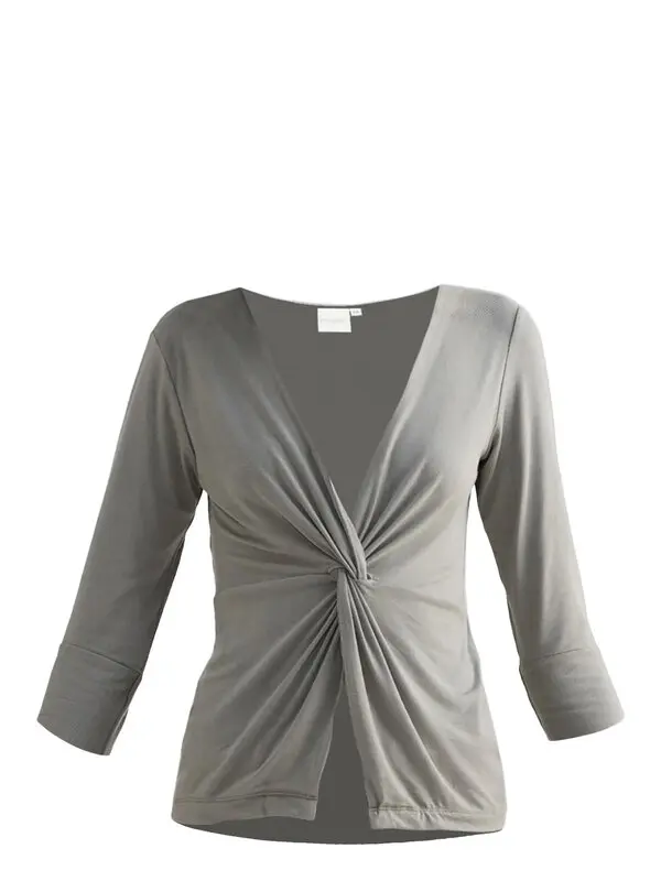 REISTOR Twist Front Knit Shirt - Green